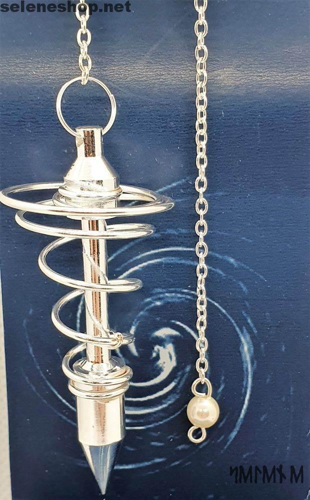 pendolo deluxe spirale argentato - Selene Shop